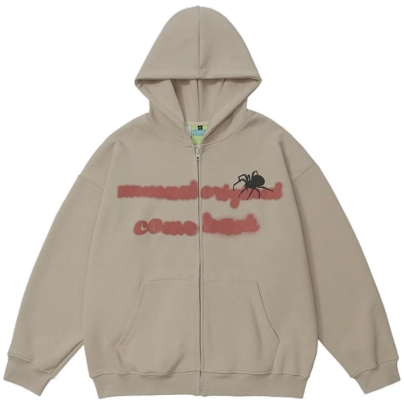 Spider Web Zip-Up Hoodie – COLDLINE CLOTHING