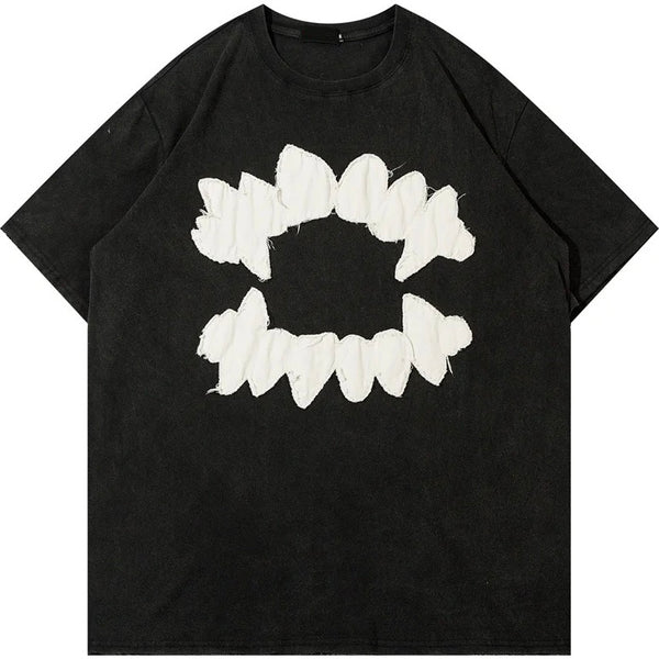 Teeth Embroidered T-Shirt – COLDLINE CLOTHING