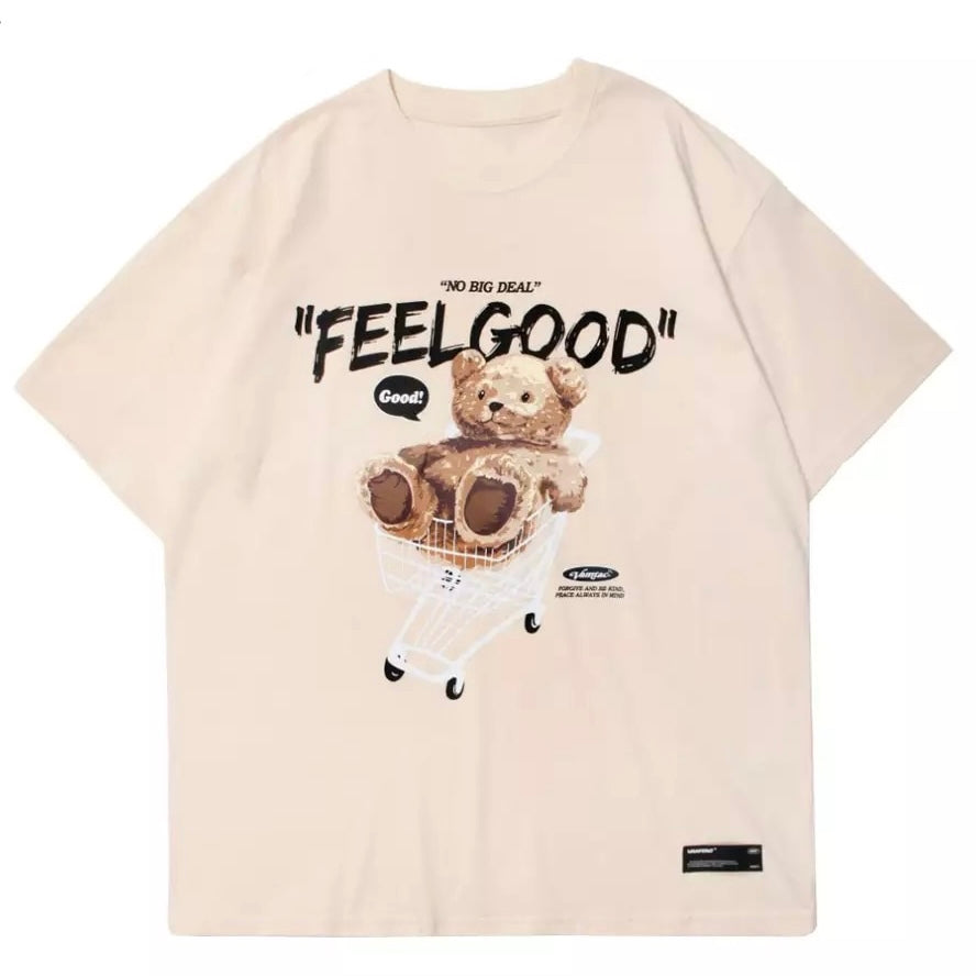 “FEEL GOOD” Bear T-Shirt – COLDLINE CLOTHING